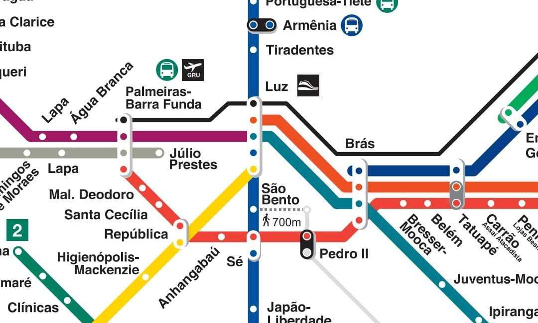 Veja o mapa das linhas de metrô e trens em 2024